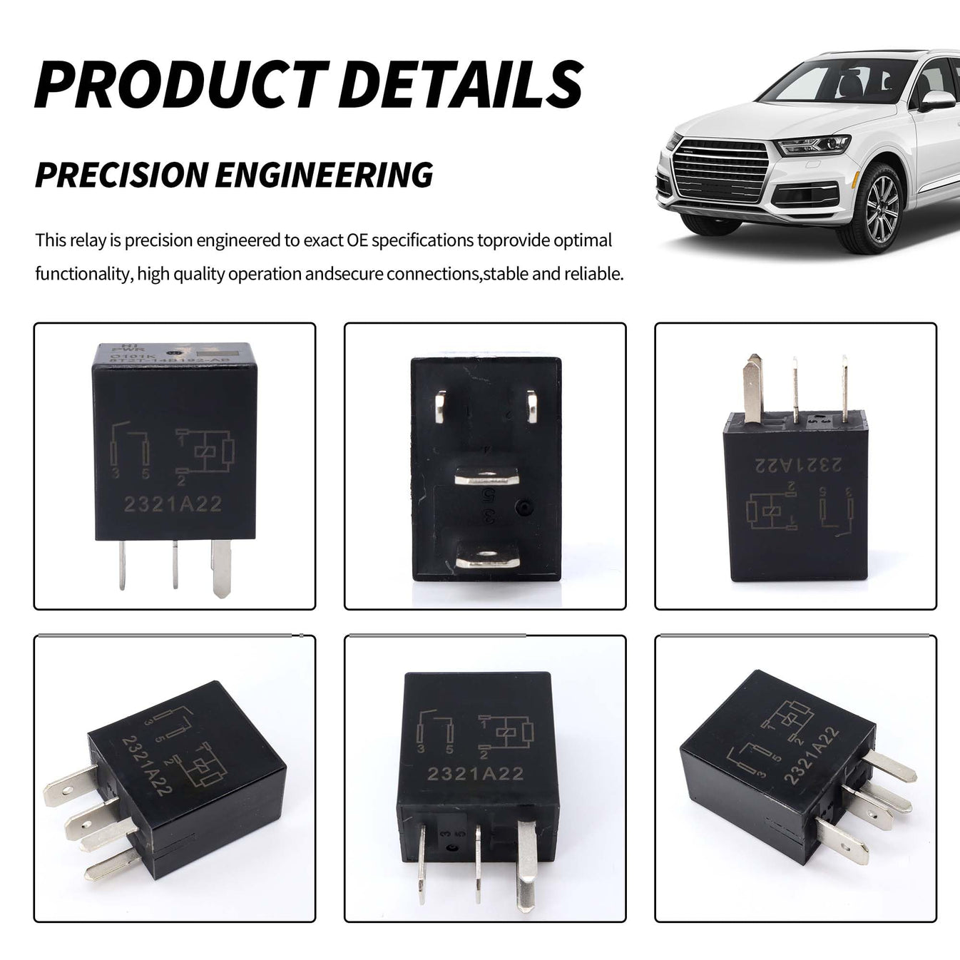 HiSport Relay 8T2T-14B192-AB 12VDC 4 Pins Plug-in Automotive Relay Com